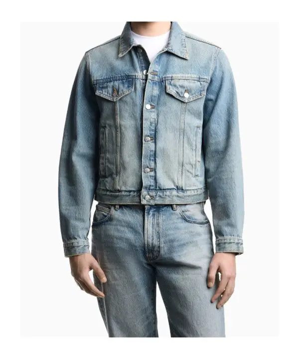 Emporio Armani Faded Denim Trucker Jacket