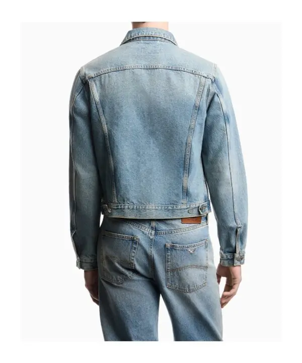 Emporio Armani Faded Denim Trucker Jacket