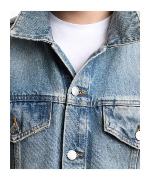 Emporio Armani Faded Denim Trucker Jacket