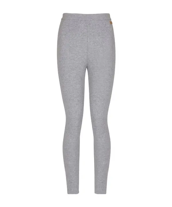 Balmain Logo Plaque Leggings - Grey