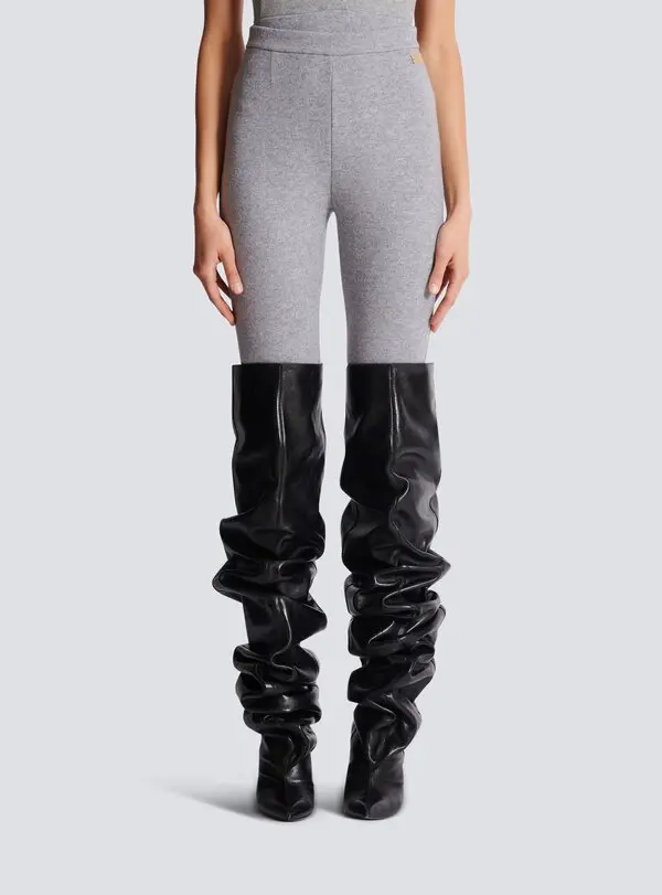 Balmain Logo Plaque Leggings