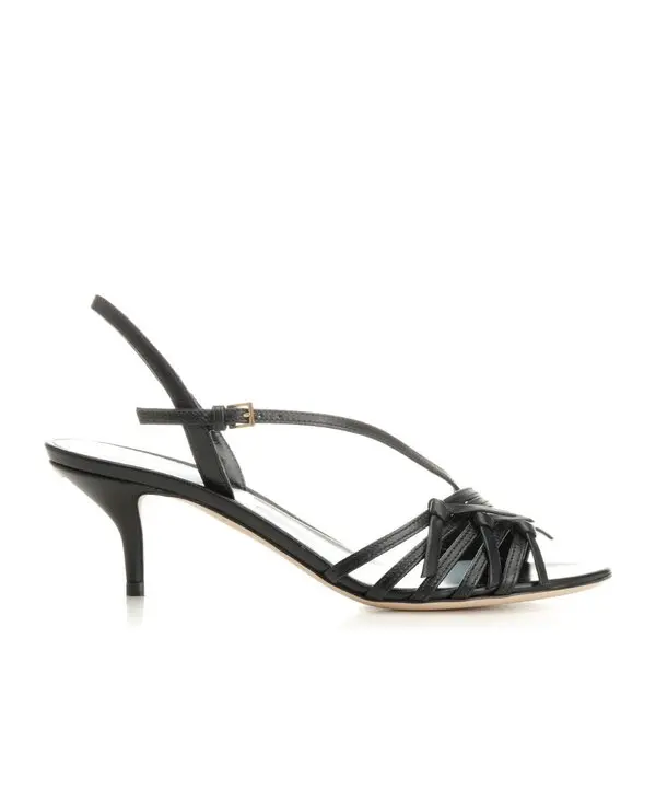 Valentino Garavani Strappy Heeled Sandals With Bow Detailing - Black