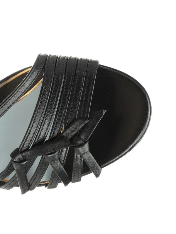 Valentino Garavani Strappy Heeled Sandals With Bow Detailing - Black