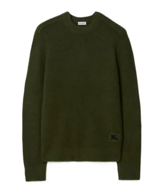 Burberry Equestrian Knight Design Knitted Sweater - Tent Green