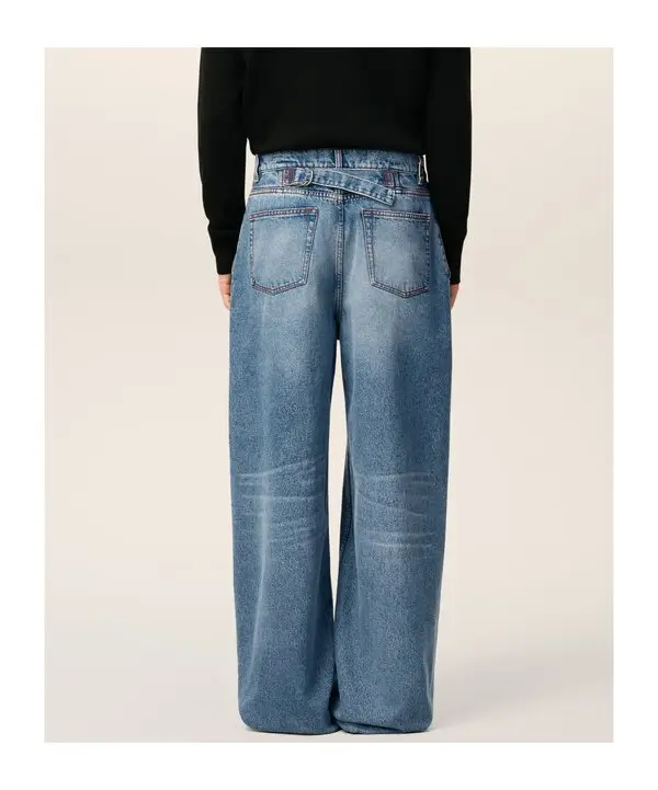 AMI Paris Wide Leg Jeans