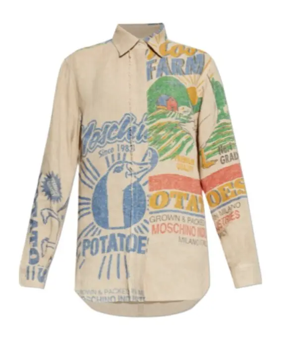 Moschino Farm Print Linen Shirt - No