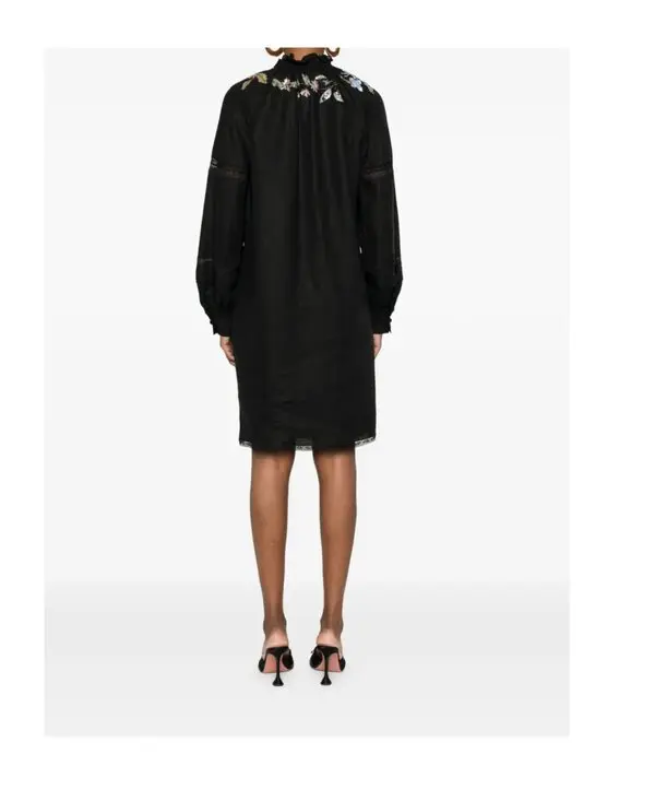 Valentino Garavani Floral Embroidered Long Sleeve Dress
