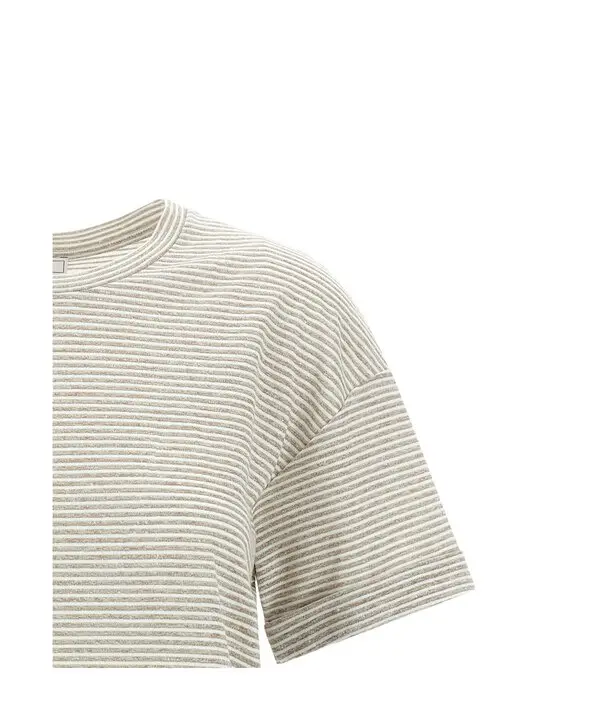 Peserico Short Sleeve Crewneck T-shirt - Beige