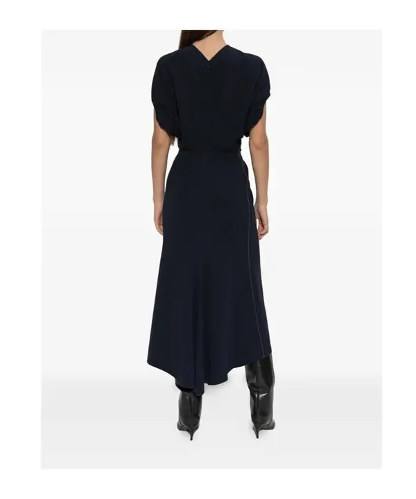 Victoria Beckham Edith Midi Dress - Navy
