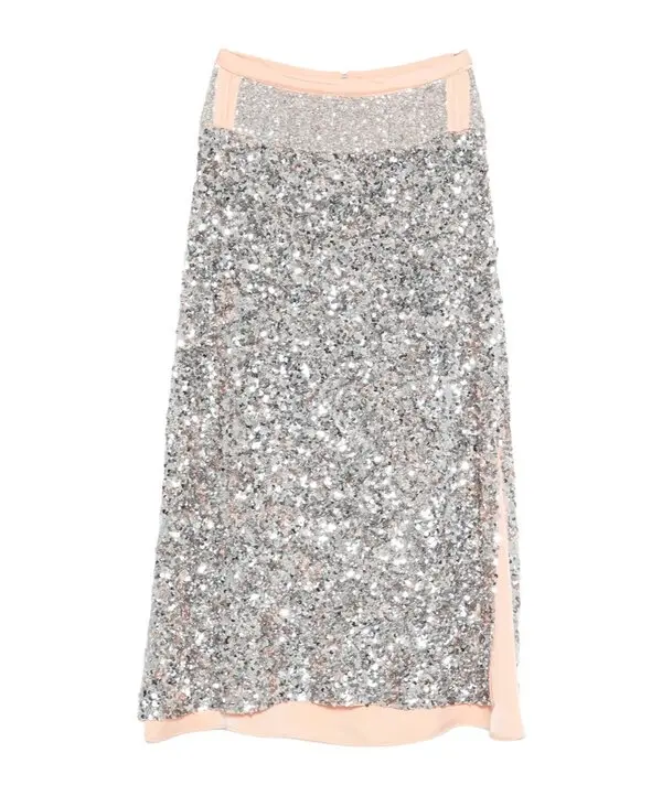 Rabanne Embellished Maxi Skirt - Gray