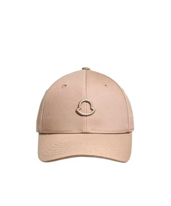 Moncler Baseball Cap With Logo Strap - Nude