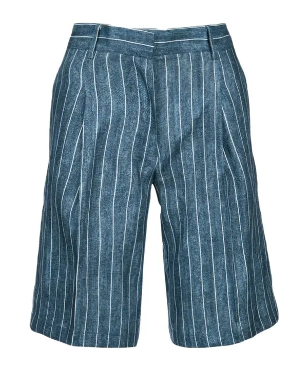 ERMANNO FIRENZE Pinstriped Bermuda Shorts