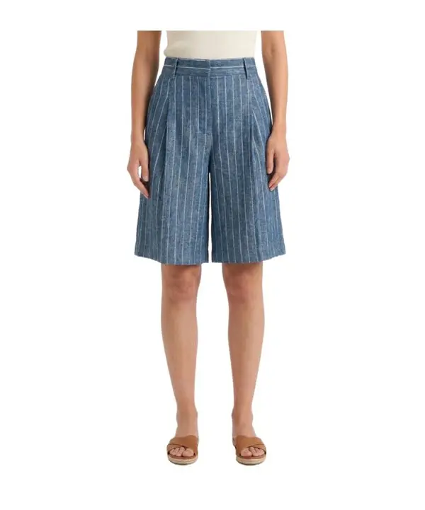 ERMANNO FIRENZE Pinstriped Bermuda Shorts