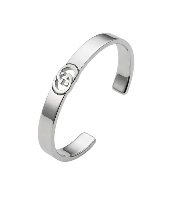 Gucci Interlocking Bangle Bracelet - White
