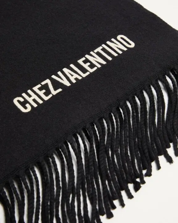 Valentino Garavani Chez -embroidery Fringed Scarf