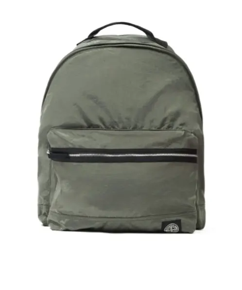 Stone Island Backpack With Front Pocket And Ripstop Lining - Musk Green