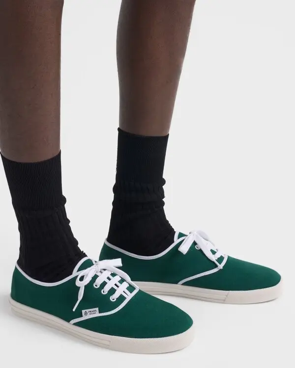 Prada Drill Lace-up Sneakers - Oleander