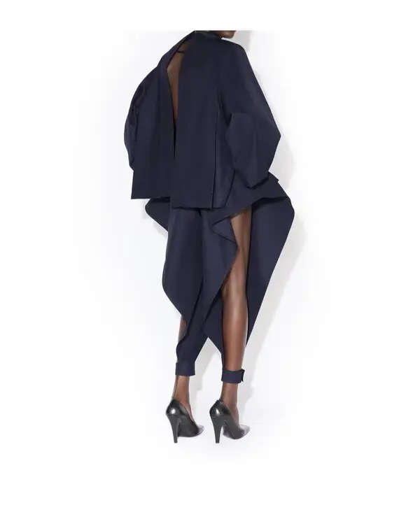 Alaïa Mid-rise Tapered Trousers With Ruffled Edges