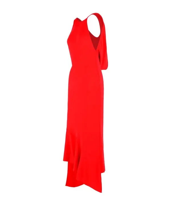 Andamane Asymmetrical Hem Skirt - Red