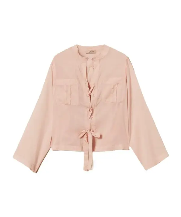 TWINSET Tie-fastening Lace-up Shirt - Nude