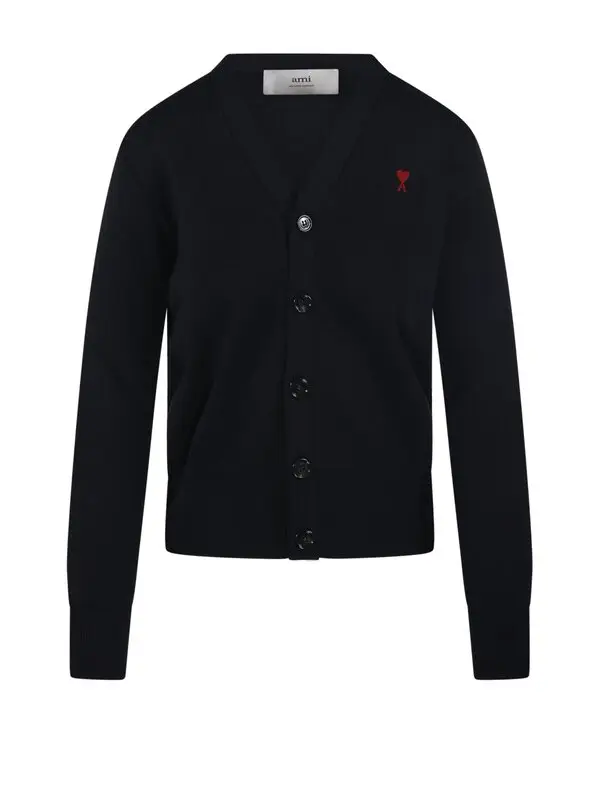 AMI Paris V-neck Buttoned Cardigan