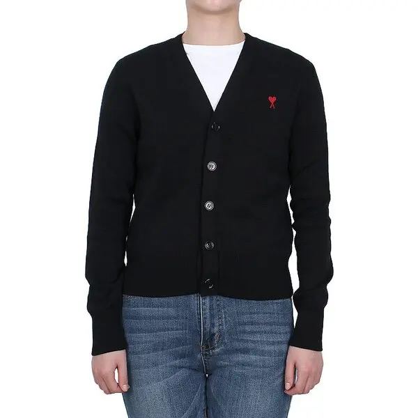 AMI Paris V-neck Buttoned Cardigan