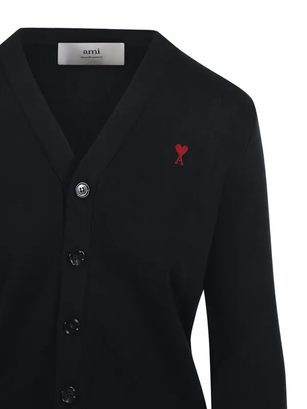 AMI Paris V-neck Buttoned Cardigan