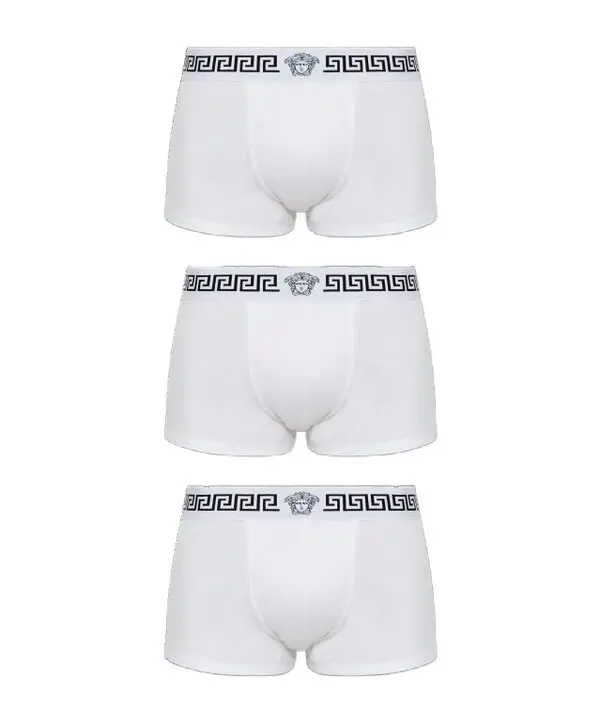 Versace Greca Logo Three-pack Boxer Briefs - No