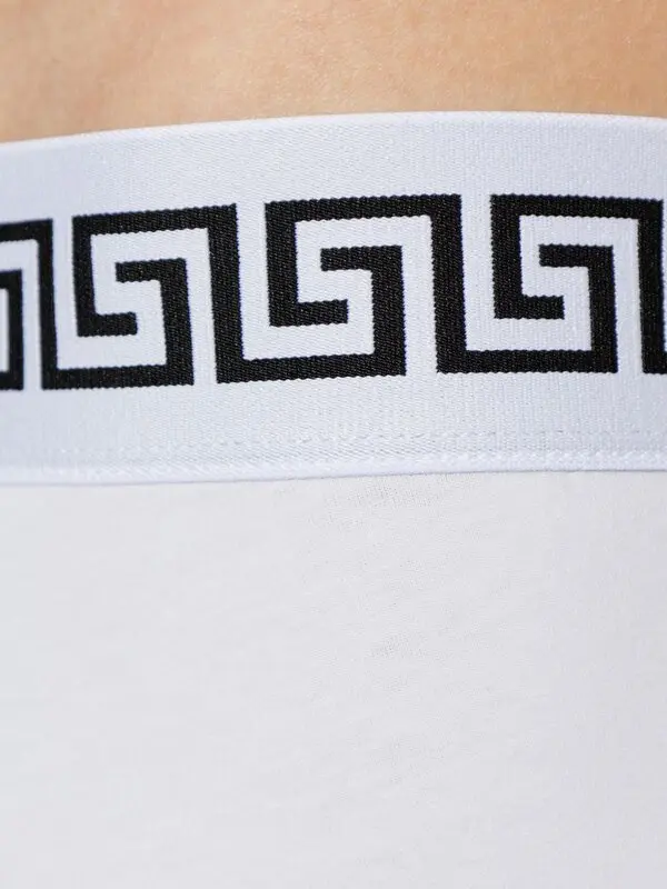Versace Greca Logo Three-pack Boxer Briefs - White