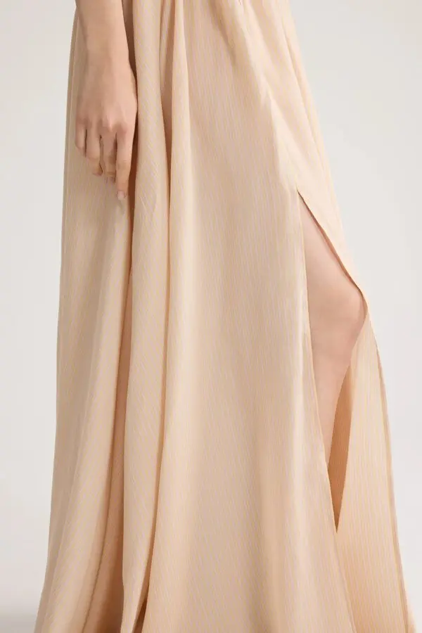 PATOU Ribbon Maxi Skirt - Beige