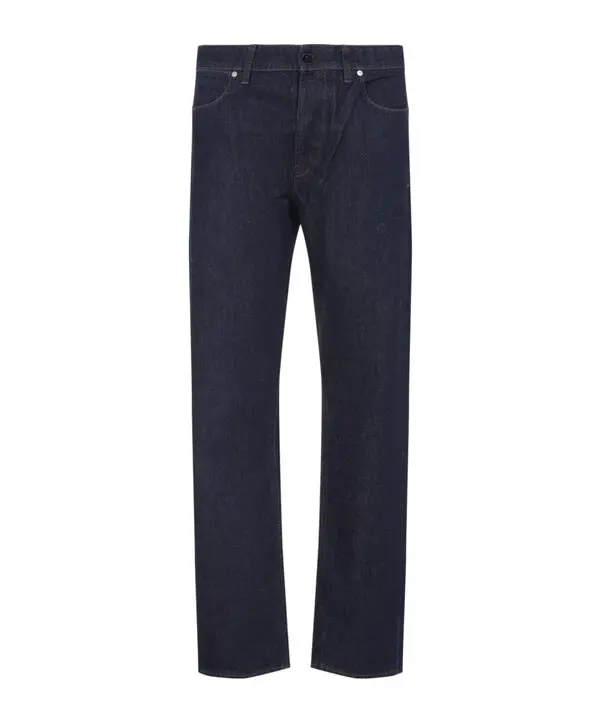 Stone Island Logo Patch Tapered Fit Jeans - Black
