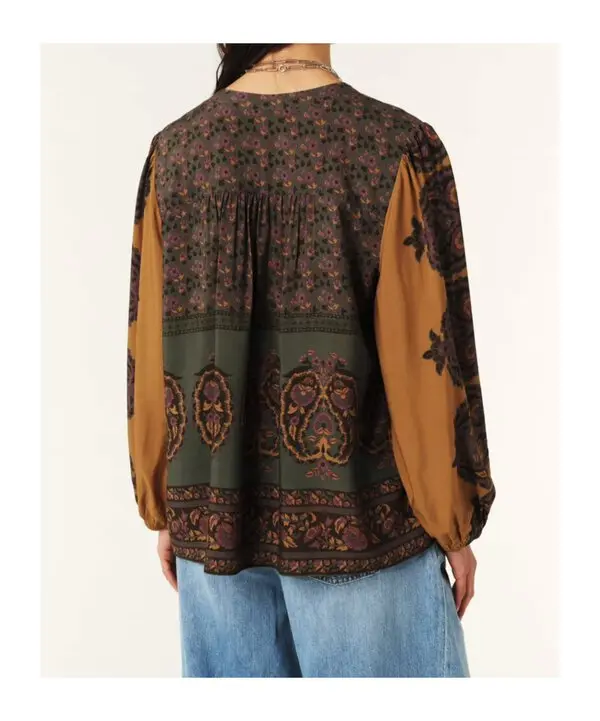 Ba&sh Printed Long-sleeved Blouse