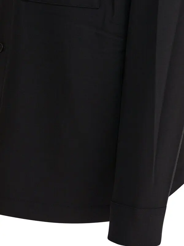 Vince Wool-blend Overshirt Jacket - Black