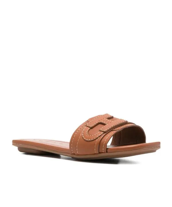 Hogan H685 Logo Detail Sandals - Brown