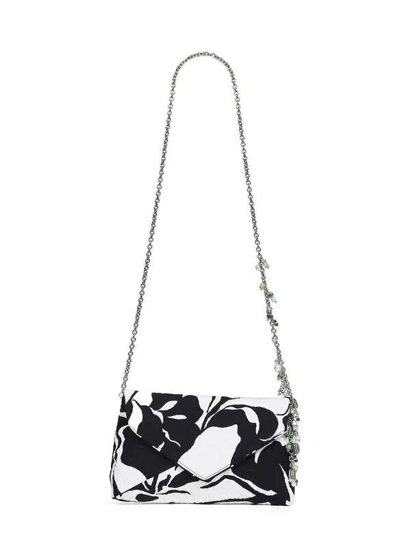 Dries Van Noten Beaded Floral Shoulder Bag - Black