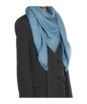 Gucci Frayed Edge Scarf - Light Blue