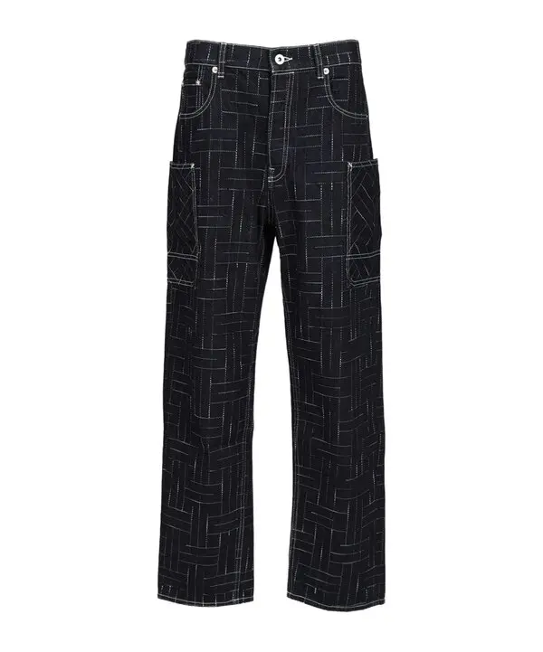 Kenzo Weave Denim Cargo Jeans