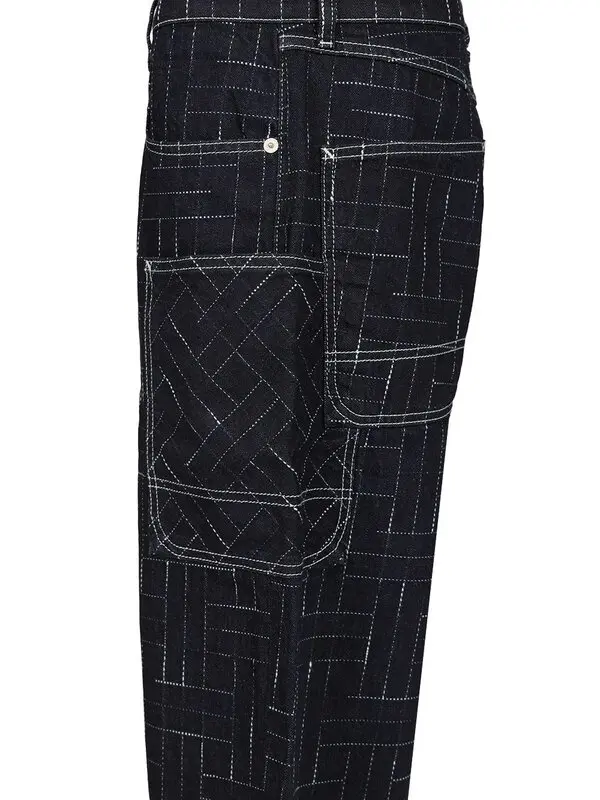 Kenzo Weave Denim Cargo Jeans