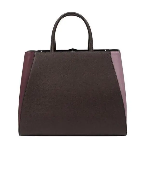 Fendi Color Block Top Handle Handbag - Black