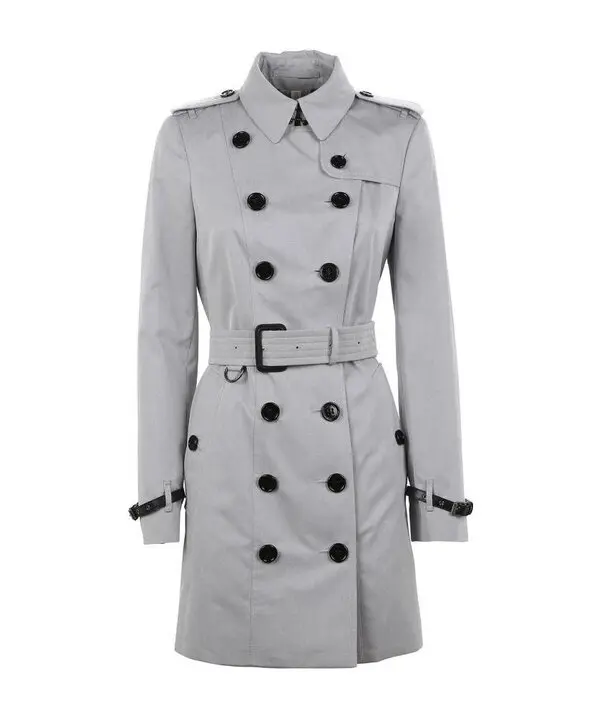 Burberry Double-breasted Trench Coat - Gray