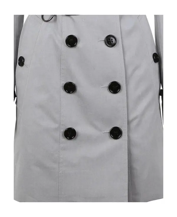 Burberry Double-breasted Trench Coat - Gray