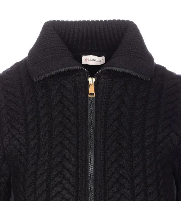 Moncler Wool Zipper Cardigan
