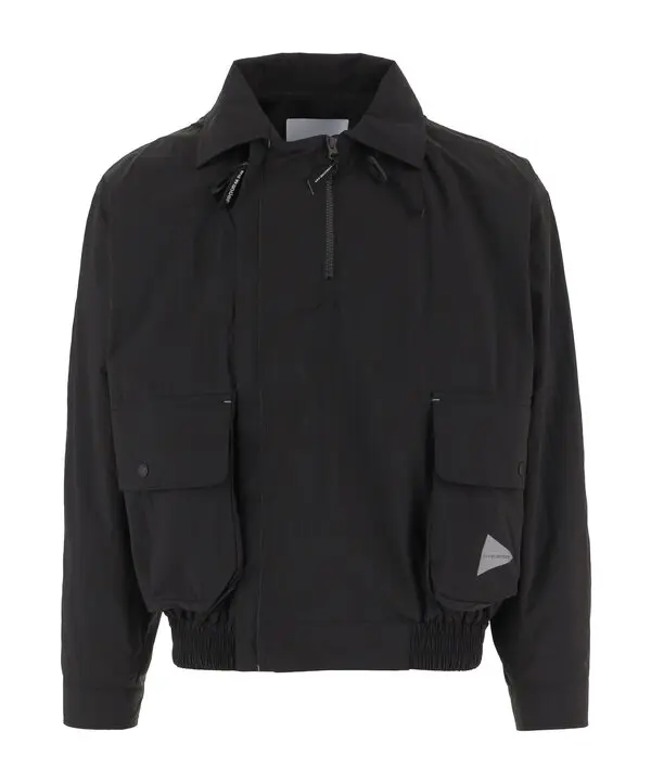 AND WANDER Flap Pocket Hooded Jacket