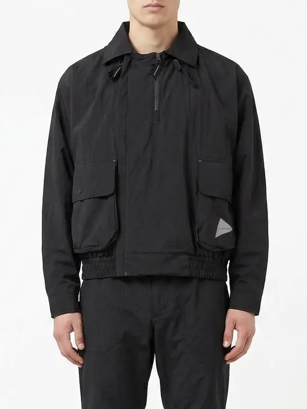 AND WANDER Flap Pocket Hooded Jacket