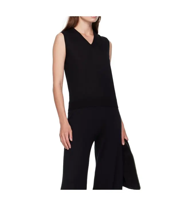 LISA YANG Cashmere Rib-knit V-neck Vest