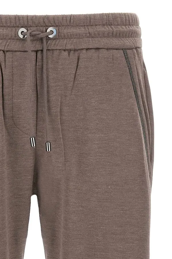 Brunello Cucinelli Drawstring Tapered Sweatpants - Gray