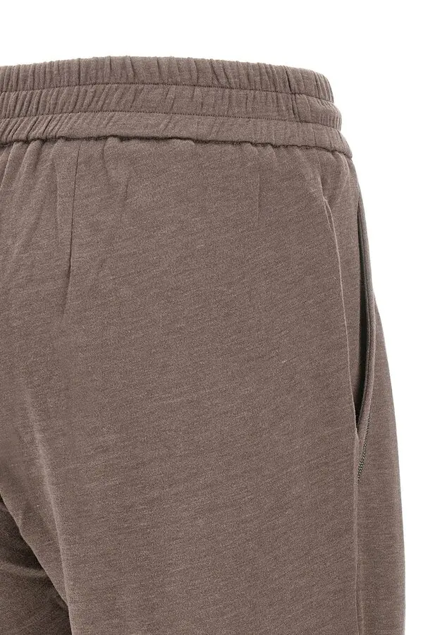 Brunello Cucinelli Drawstring Tapered Sweatpants - Gray