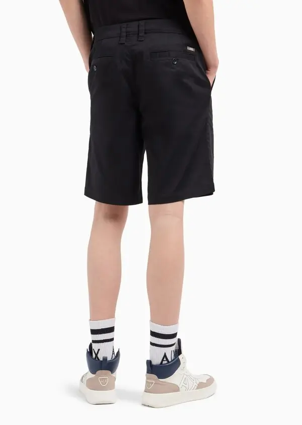 Armani Exchange Logo-plaque Shorts - Black