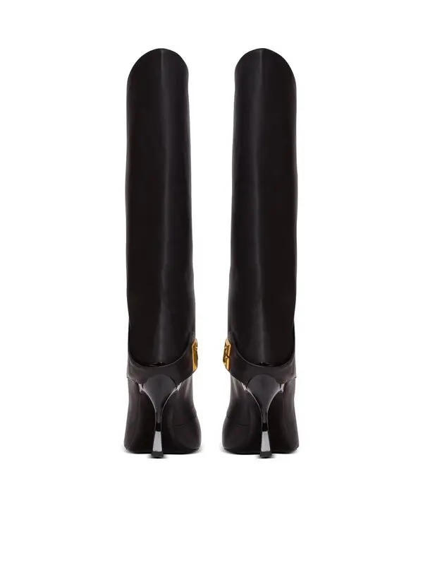 Balmain Twist Heeled Leather Boots