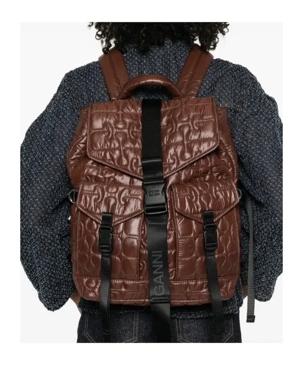 GANNI Quilted Backpack